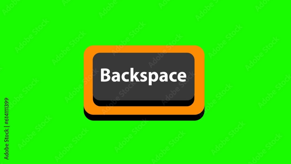 Animated video of a keyboard key being pressed, using a green screen ...