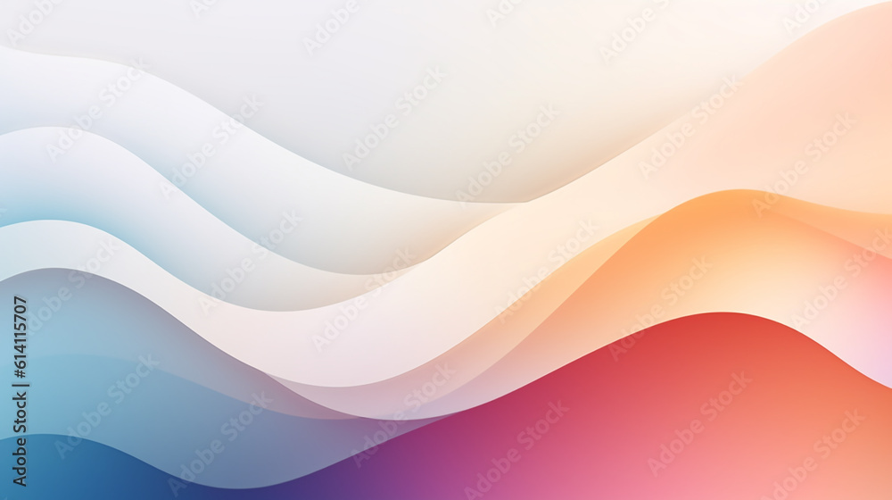 Waves gradient color change, red blue white change of colors AI ...