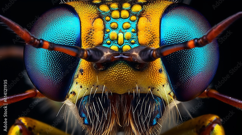 Generative AI. Insect Eyes: Explore the mesmerizing patterns and colors ...