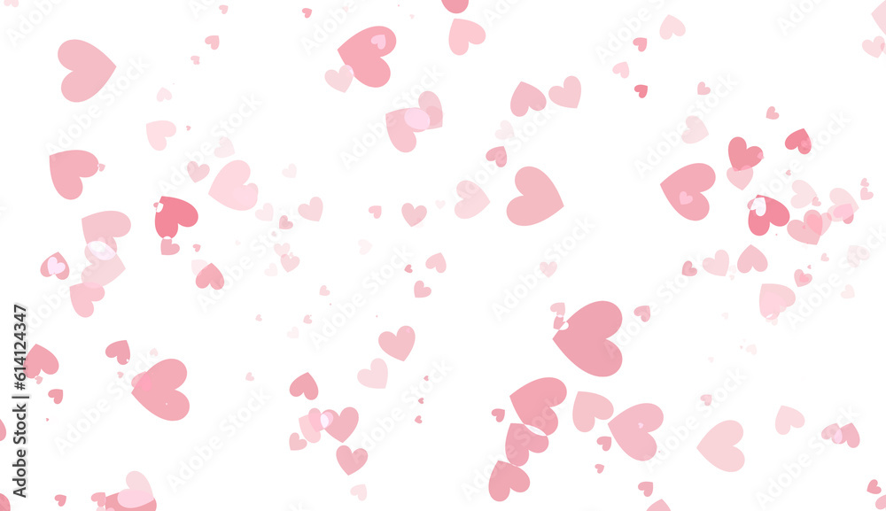 Seamless moving heart shapes on transparent background, graphics ...