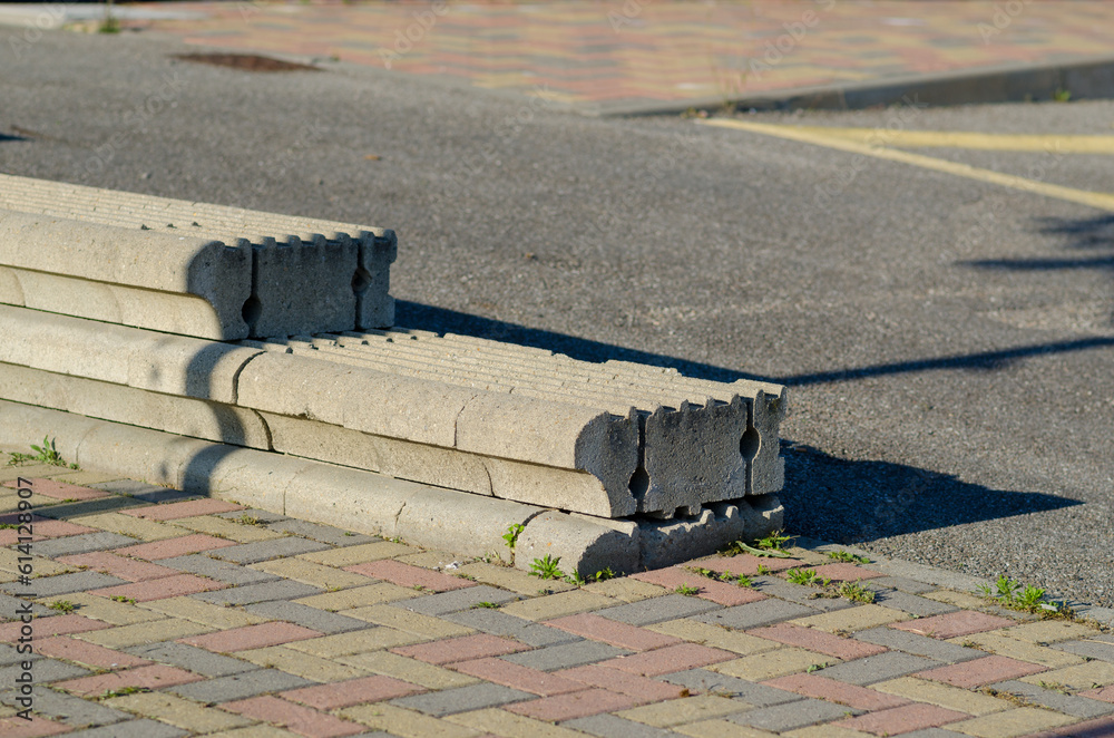 dry stone walls, construction detail of prefabricated walls in gravity ...