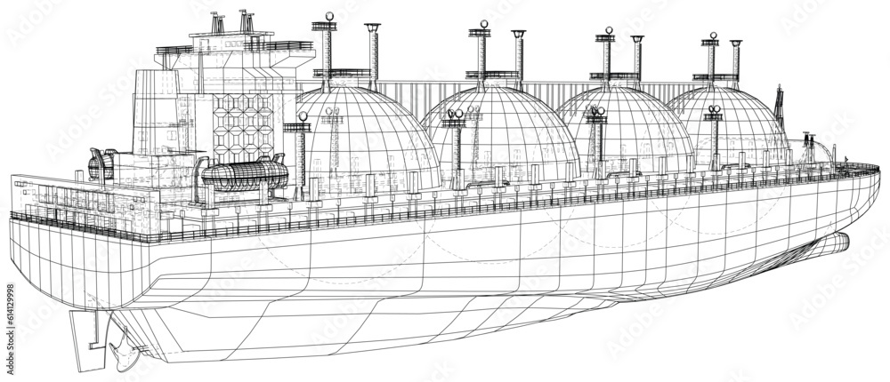 Tanker ship liquified gas transportation symbol. Industrial oil ...