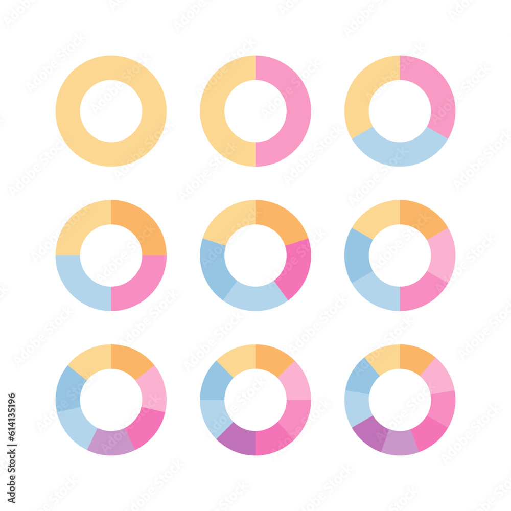 Grafika wektorowa Stock: Circular section colored graph. Pie diagram ... Grafika wektorowa Stock: Circular section colored graph. Pie diagram ...