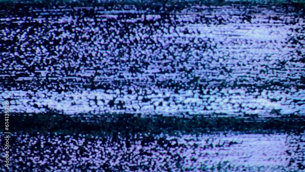 tv white noise static flicker abstract background detuned analog old ...