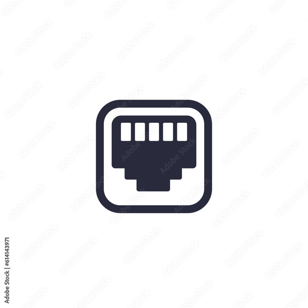 ethernet port icon, vector pictogram Stock Vector | Adobe Stock