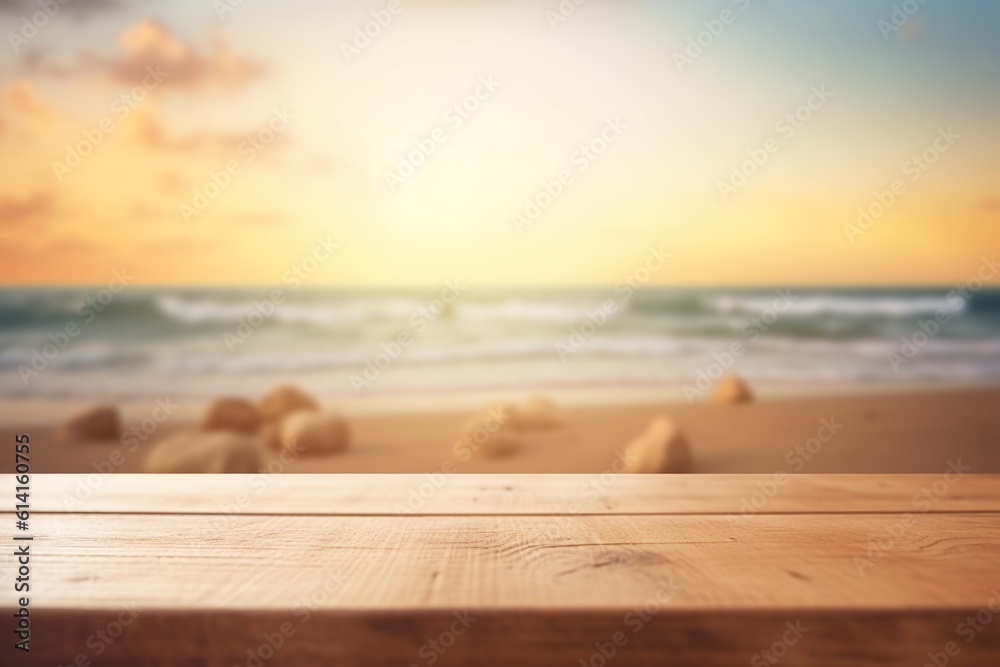 sand sunset beach table for poster background Stock Illustration ...