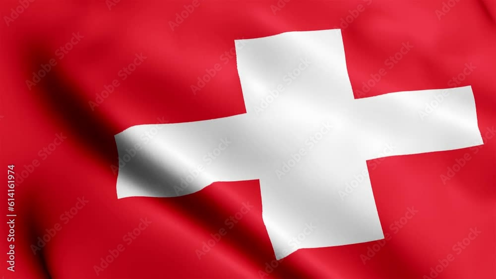 Switzerland Flag video waving in wind. Switzerland Flag Switzerland ...