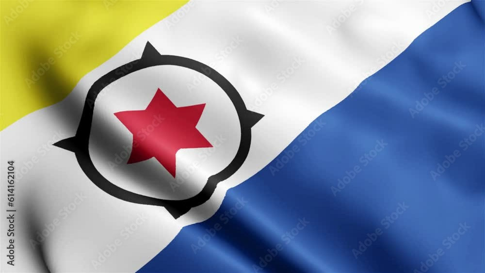 Bonaire Flag video waving in wind. Bonaire Flag Bonaire Flag background. Bonaire Flag Looping ...