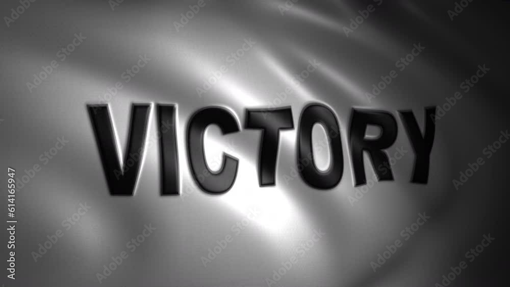 3D Animation of Victory Flag Waving. Seamless Loops Stock ビデオ | Adobe Stock
