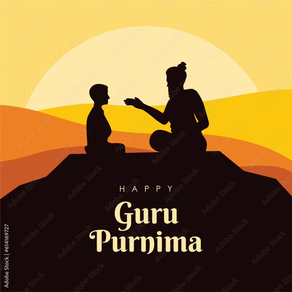 happy guru purnima poster template Stock Vector | Adobe Stock