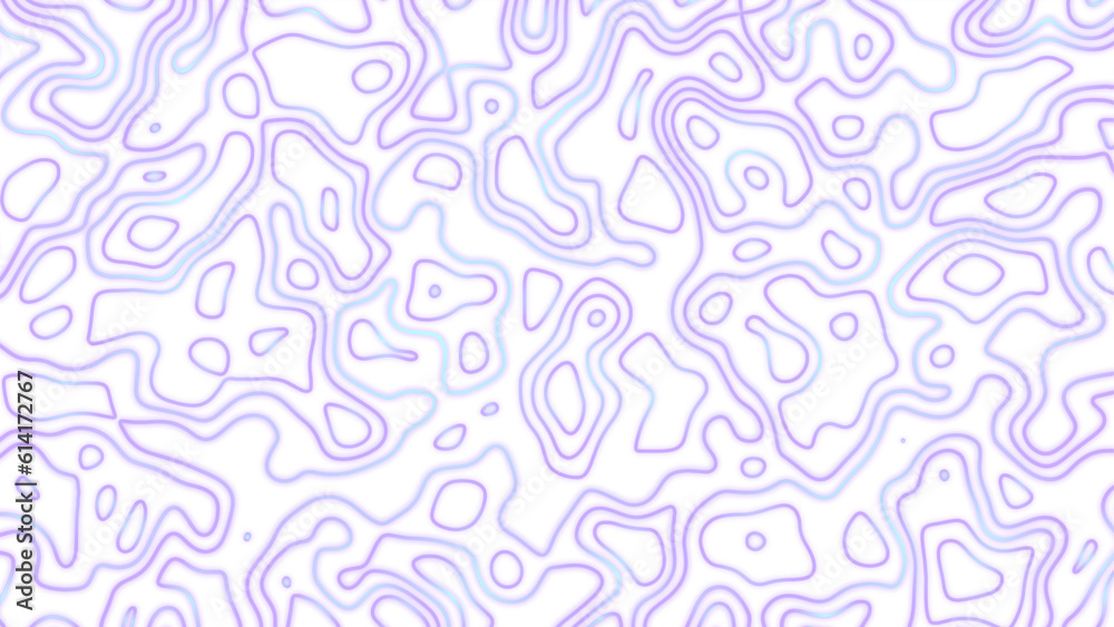 Curved paths, render topography abstract purple blue gradient white ...