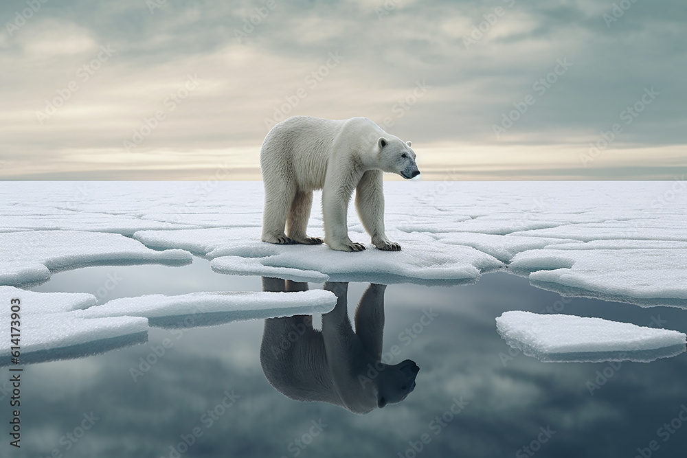 Endangered Polar Bears on Thin Ice - Global Warming - Melting Glaciers ...