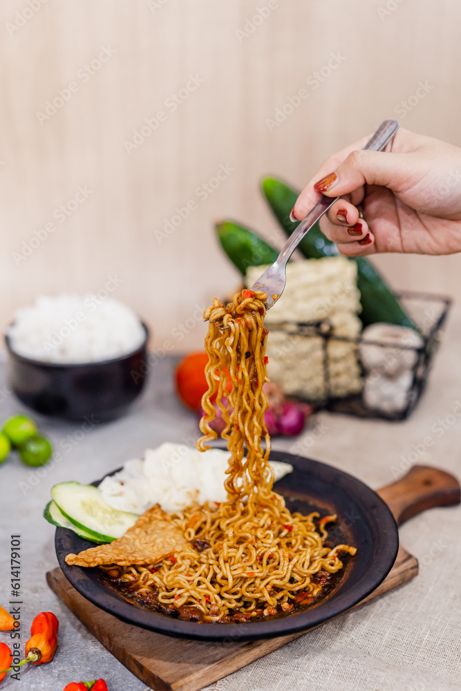 Indomie goreng sambal gami or spicy fried indomie is Traditional food ...