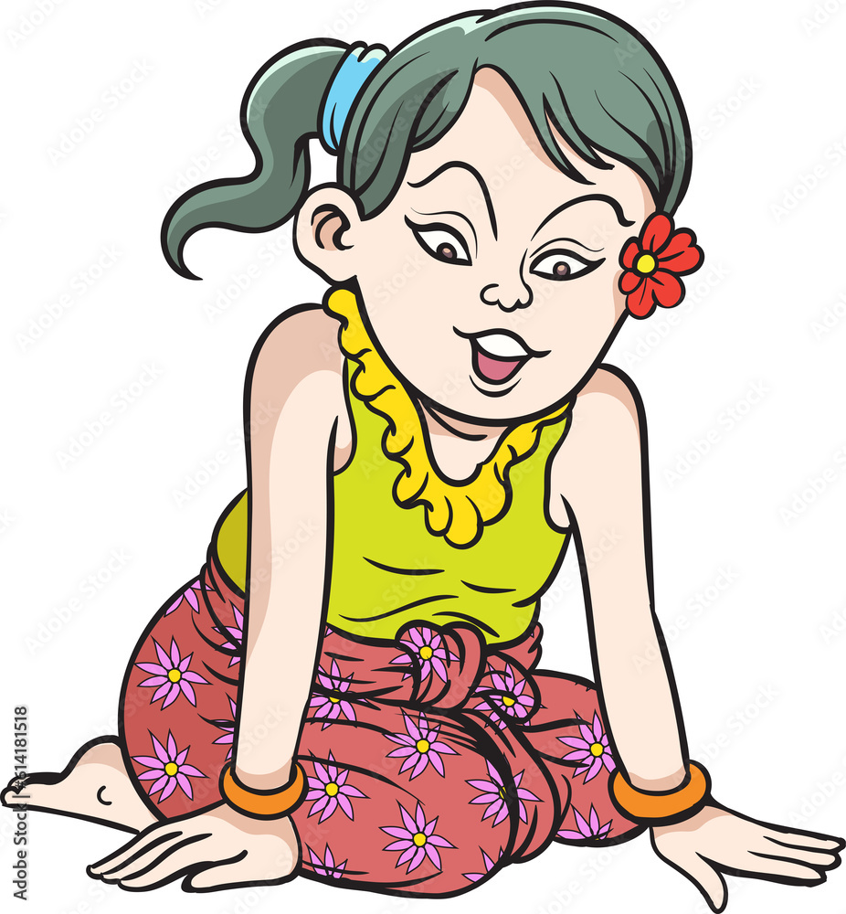 Thai traditional dance, Thai children, Thai cartoons. pop art retro ...