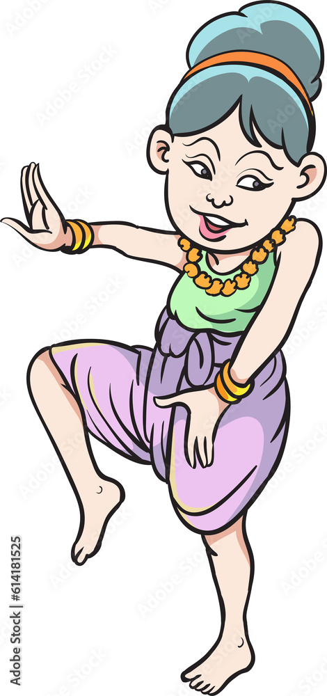 Thai traditional dance, Thai children, Thai cartoons. pop art retro ...