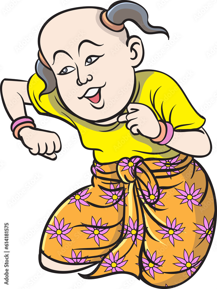 Thai traditional dance, Thai children, Thai cartoons. pop art retro ...