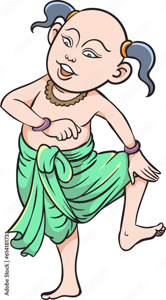 ภาพประกอบสต็อก Thai traditional dance, Thai children, Thai cartoons ...