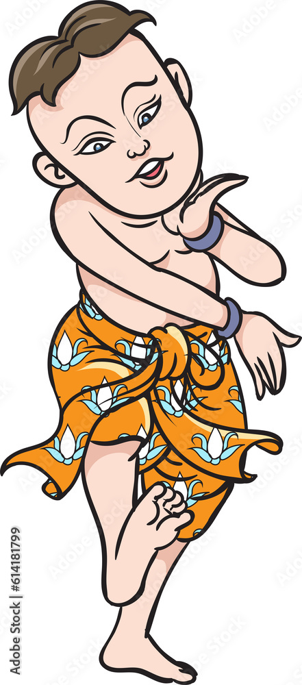 Thai traditional dance, Thai children, Thai cartoons. pop art retro ...