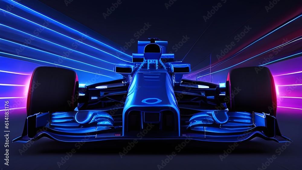 Futuristic Racing Formula in an Epic Digital Masterpiece, generative AI ...