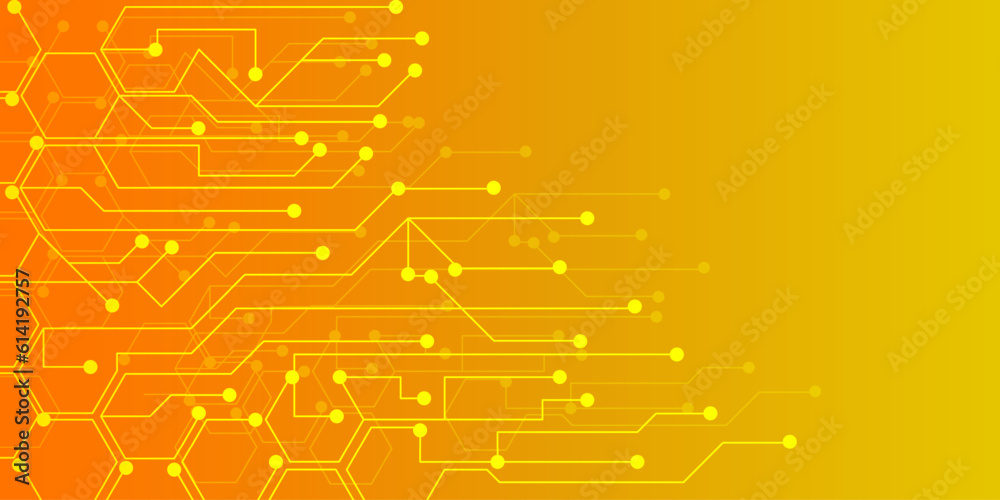 technology background vector abstract futuristic circuit board hexagonal technology illustration ...