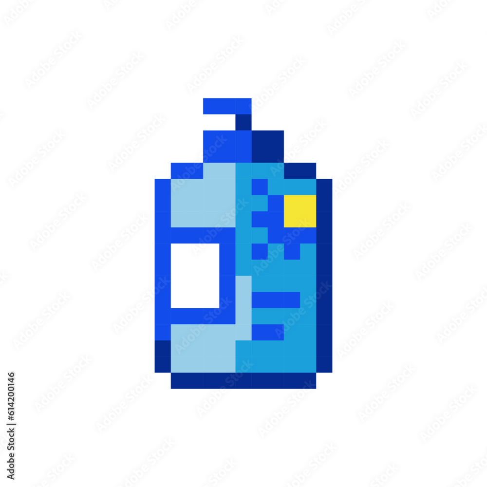 Pixel art Sunscreen icon. 90s 8bit style illustration of Sun Protection ...