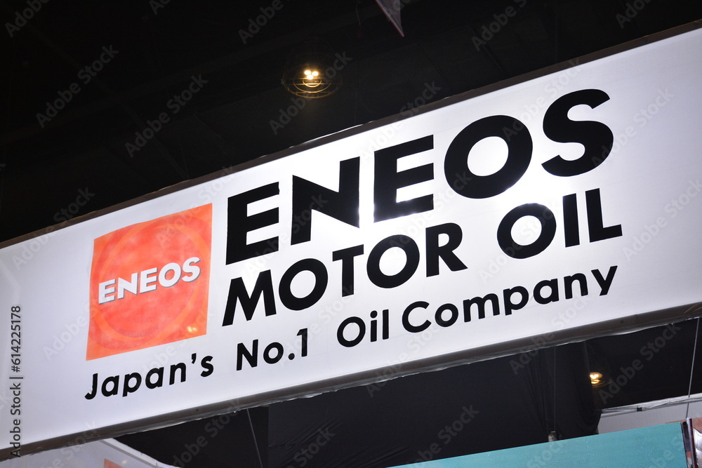 Eneos motor oil booth signage at Inside racing bike festival in Pasay ...