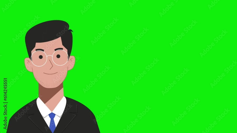 Talking character people animation in green screen for video explainer ...