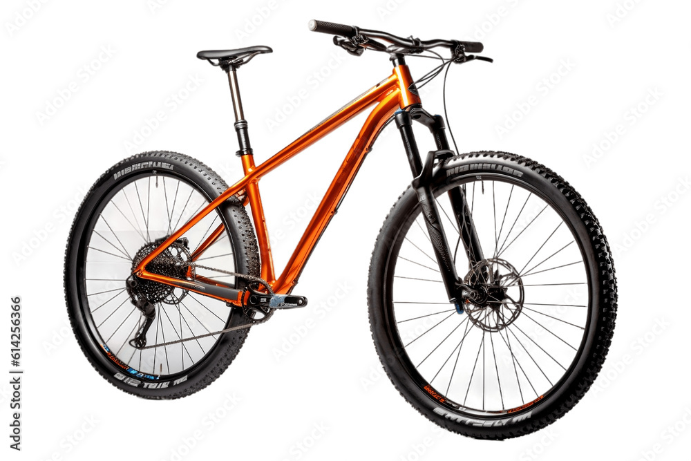 Orange 29er mountain bike on transparent background. AI Stock ...