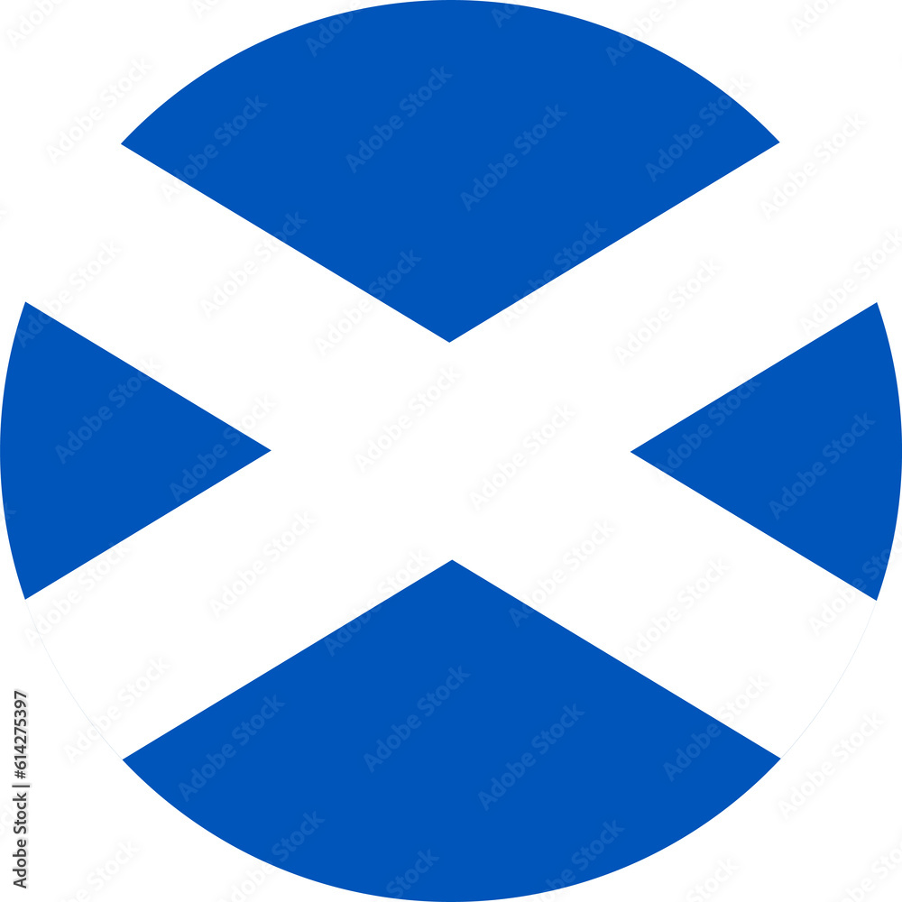 Scotland round flag. Scottish circular symbol. Button, banner, icon ...