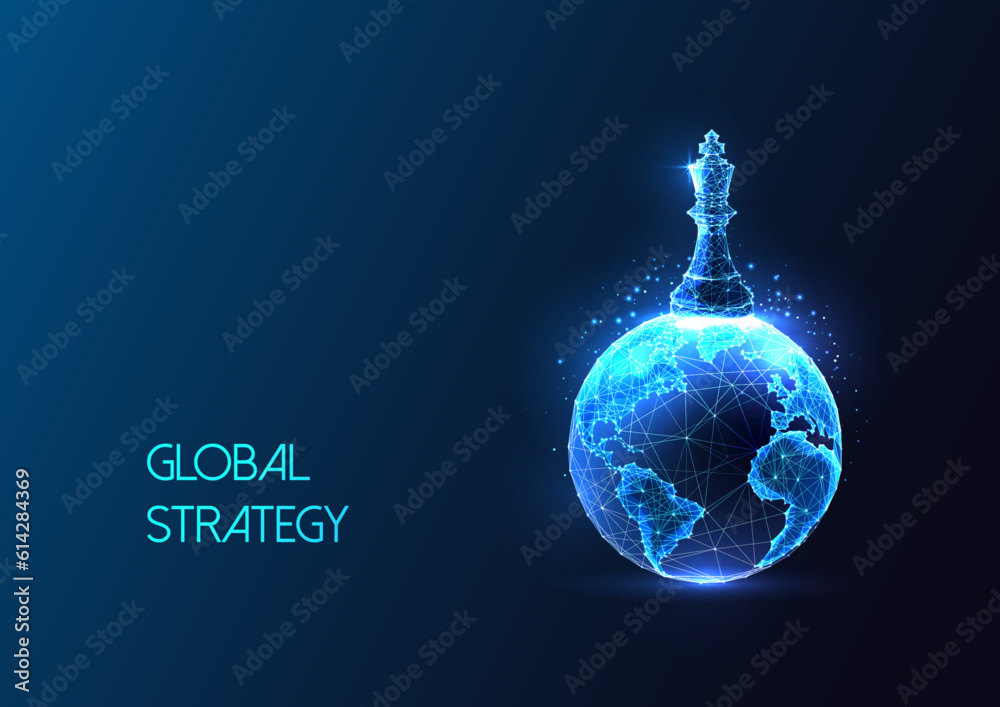 Global strategy, worldwide impact, leadership futuristic concept with ...