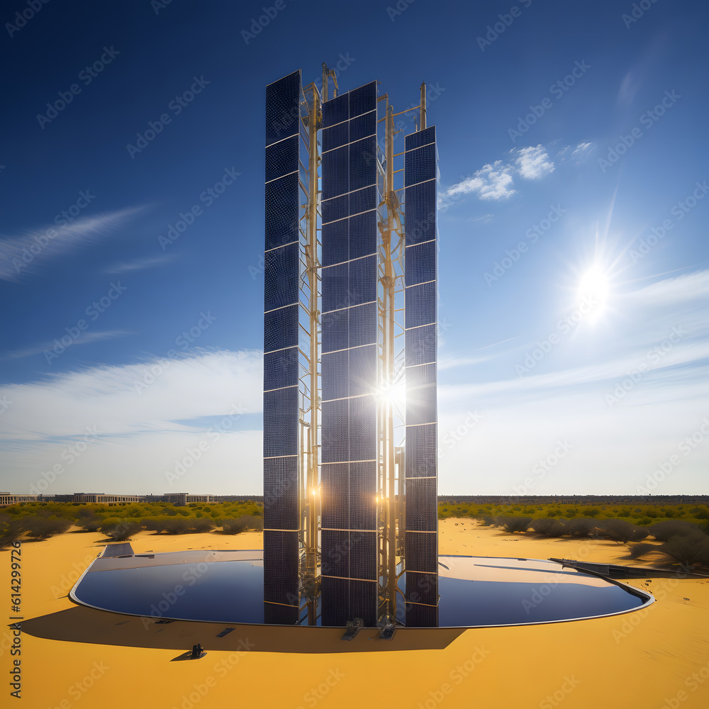 Use of concentrated solar power (CSP) technology with large mirrors ...