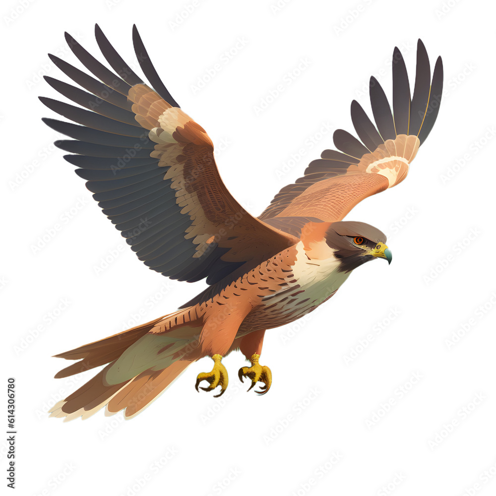 falcon generated with AI. png transparent background.. Removed AI ...