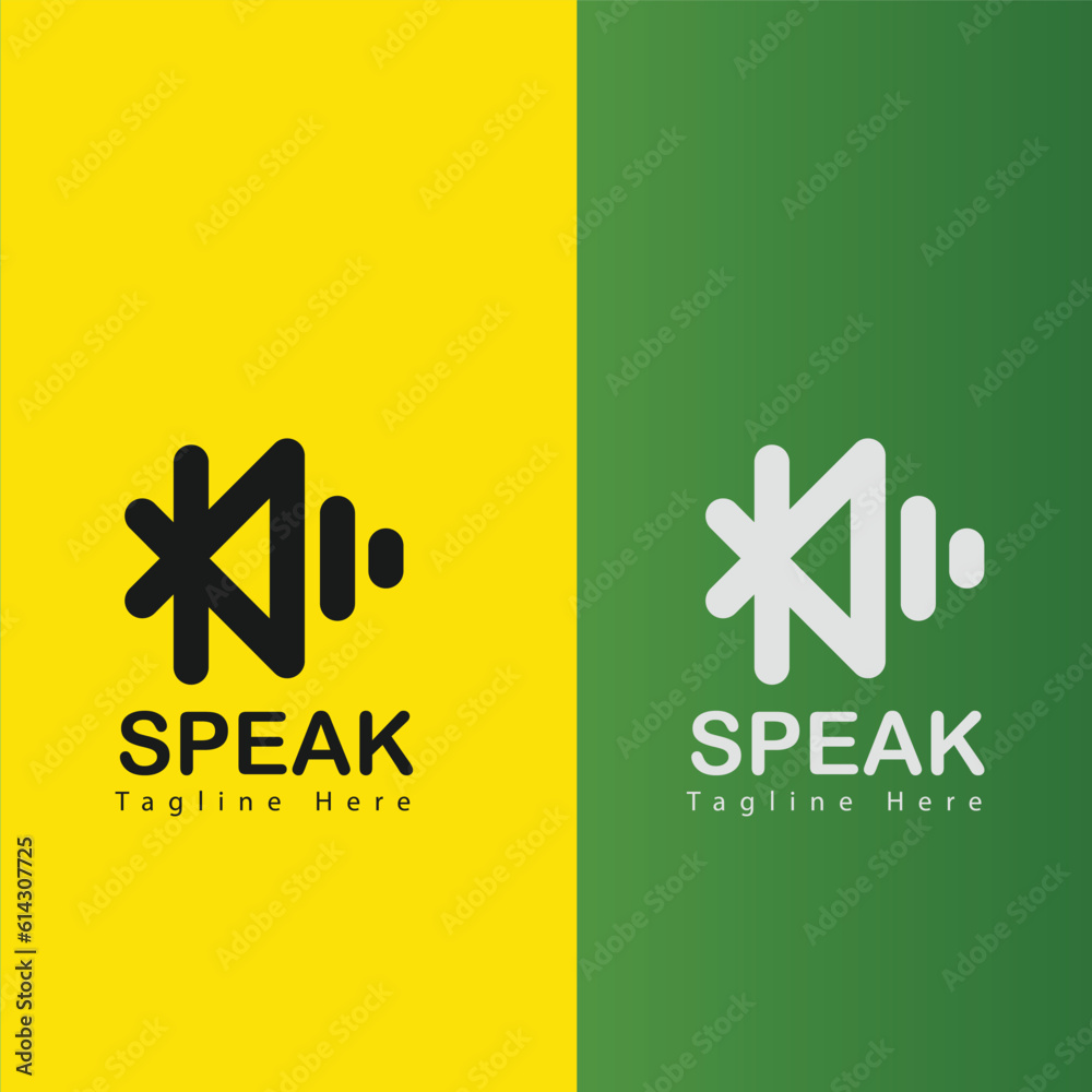 speaker logo icon symbol for a business or music logo vector template ...