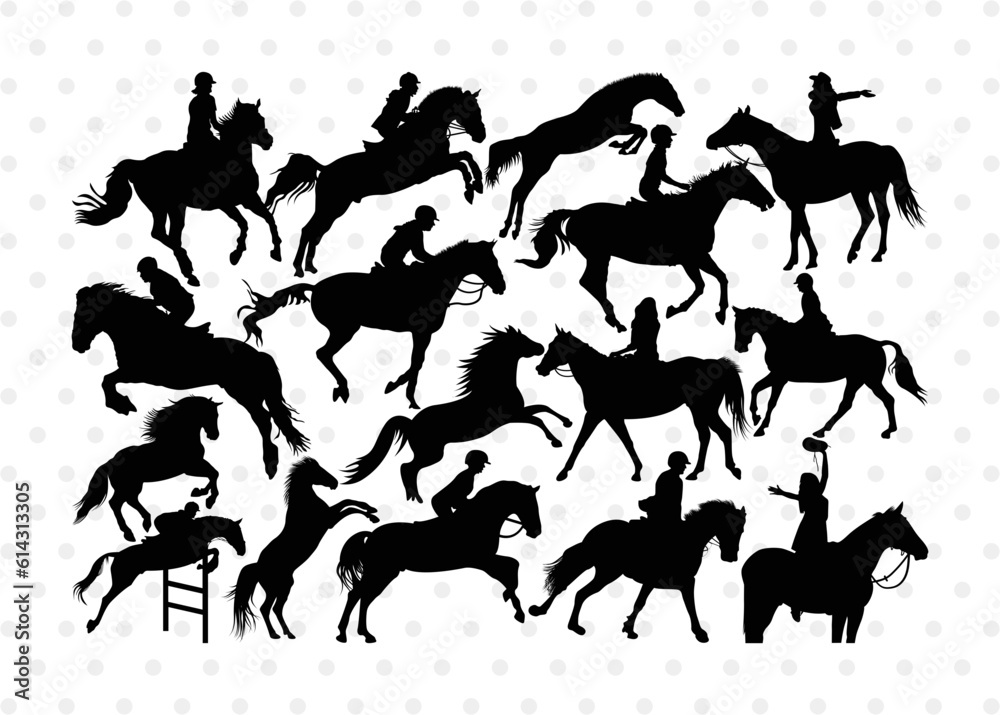 Vetor de Horse Jumping SVG Cut Files | Horse Jumping Silhouette | Horse ...