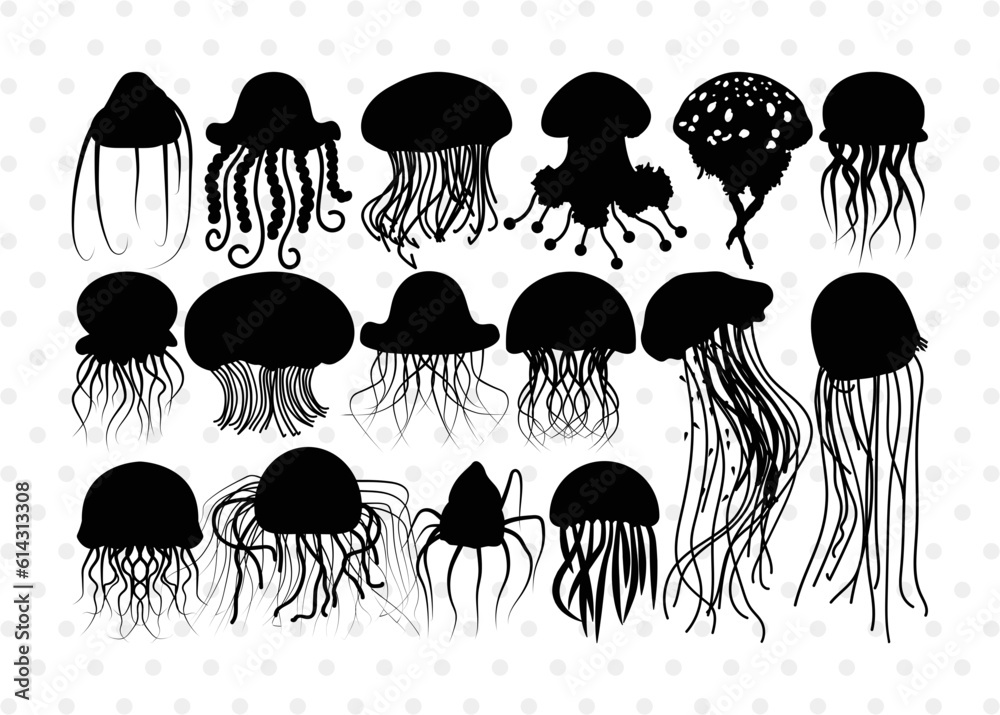 Jellyfish SVG Cut Files | Jellyfish Silhouette | Sea Fish Svg | Sealife ...