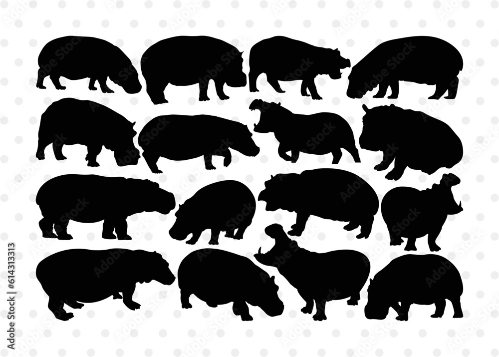 Vetor de Hippo SVG Cut Files | Hippo Silhouette | Hippopotamus Svg ...