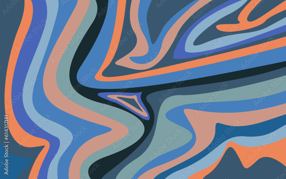 colourful groovy wavy pattern background design template . Groovy ...