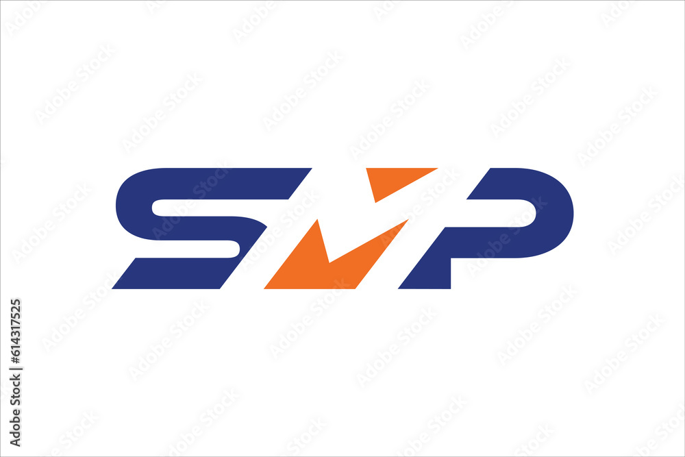 SMP letter logo design. Vector illustration. Stock Vector | Adobe Stock