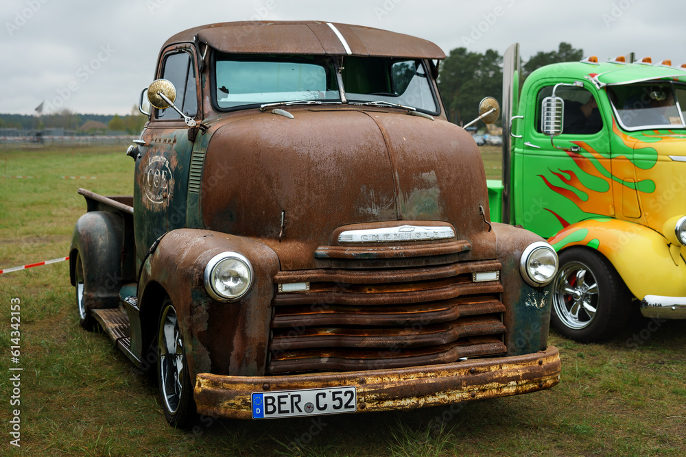 FINOWFURT, GERMANY - MAY 06, 2023: The pickup truck Chevrolet COE (cab ...