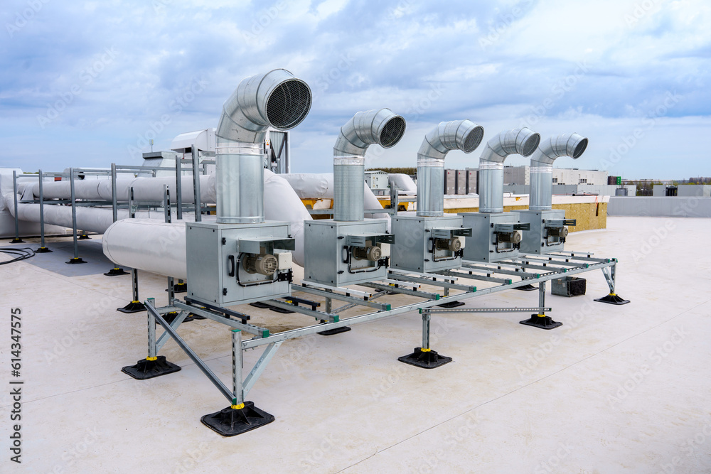The air conditioning and ventilation system of a large industrial ...
