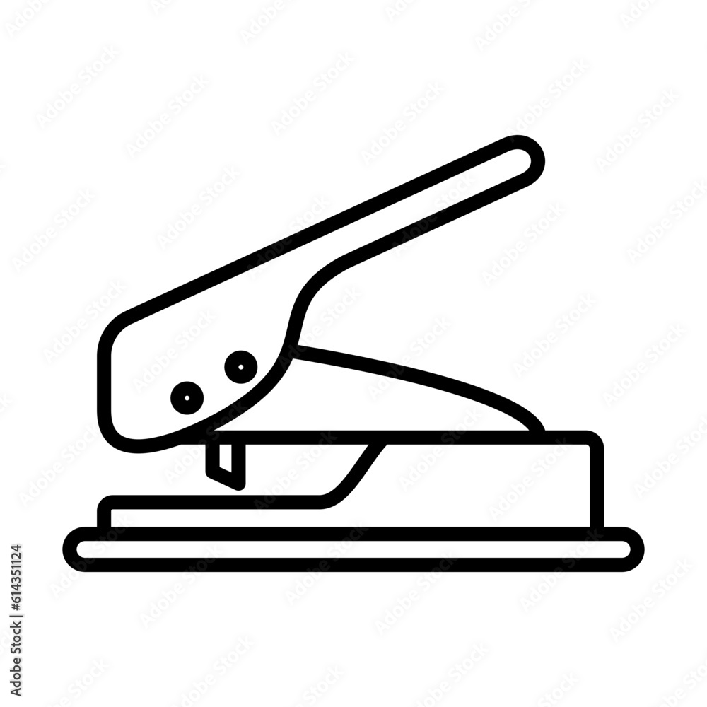 Paper Punch Icon Logo Design Vector Template Illustration Sign And ...