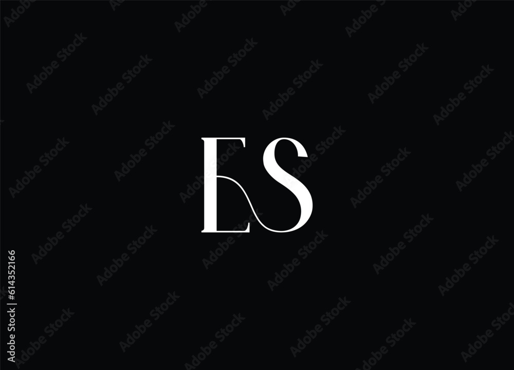 Vetor de alphabet letters ES logo and monogram icon logo design do ...
