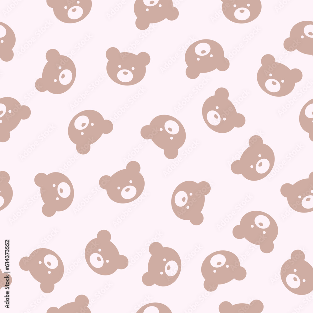 Cute teddy bear repeat pattern, seamless repeating background with bear ...