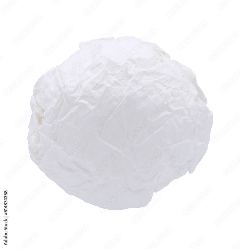Crumbled paper ball on transparent background (PNG File) Stock Photo ...