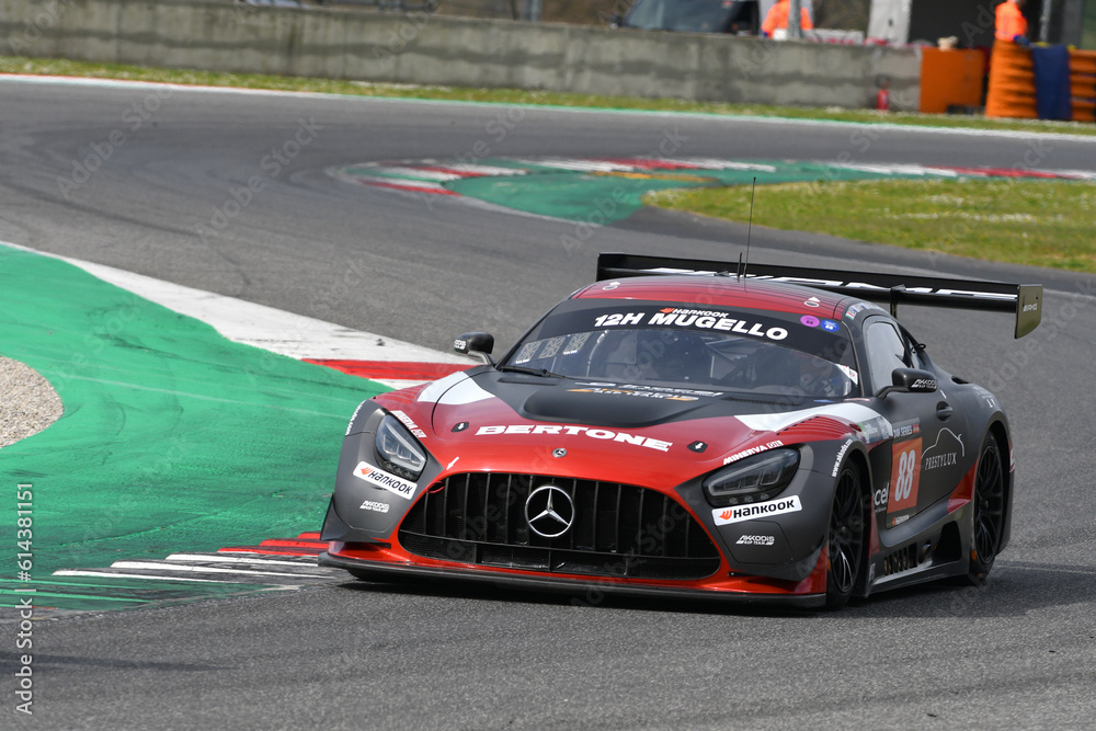 Scarperia, 23 March 2023: Mercedes-AMG GT3 of AKKODIS ASP Team driven ...