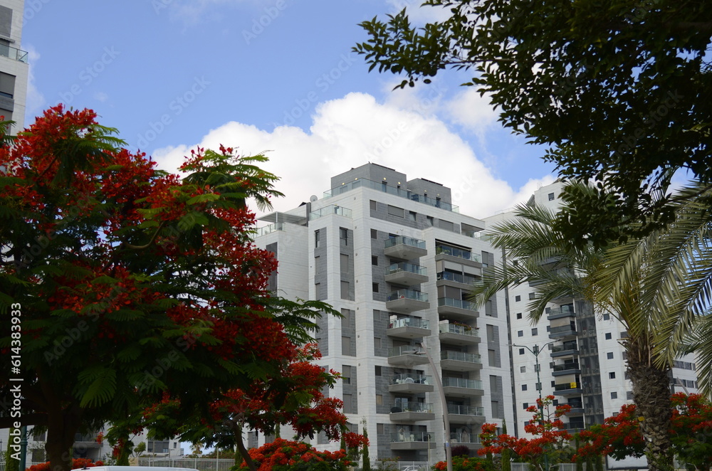 New buildings in Israel Concept: modern real estate. Multi-storey ...