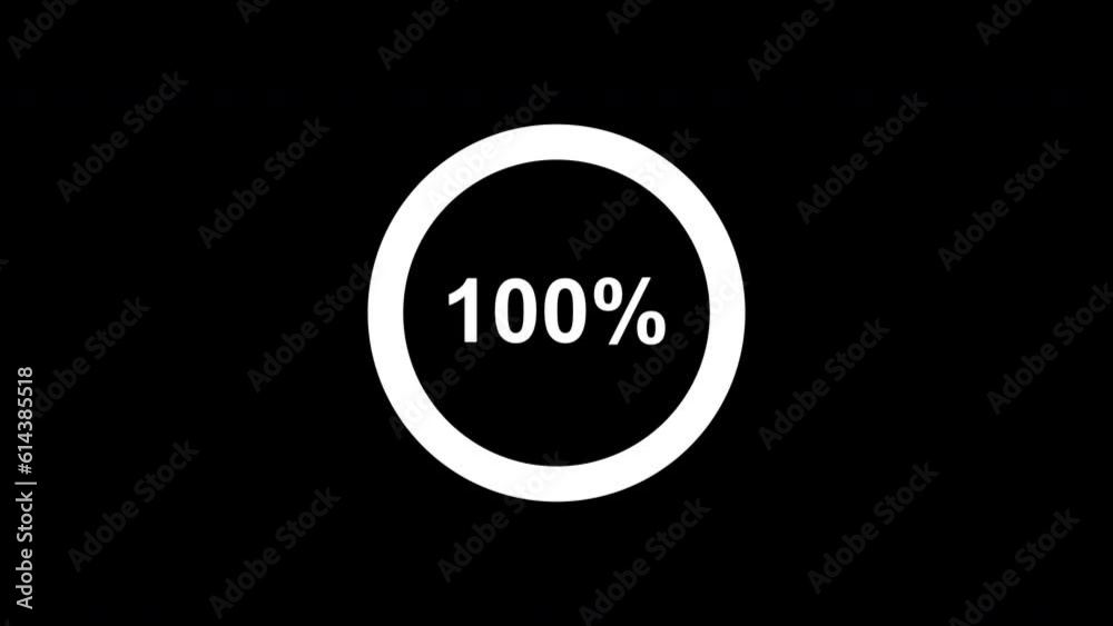 Circular loading graphics. Load bar from 0 to 100 percent. Set of three ...