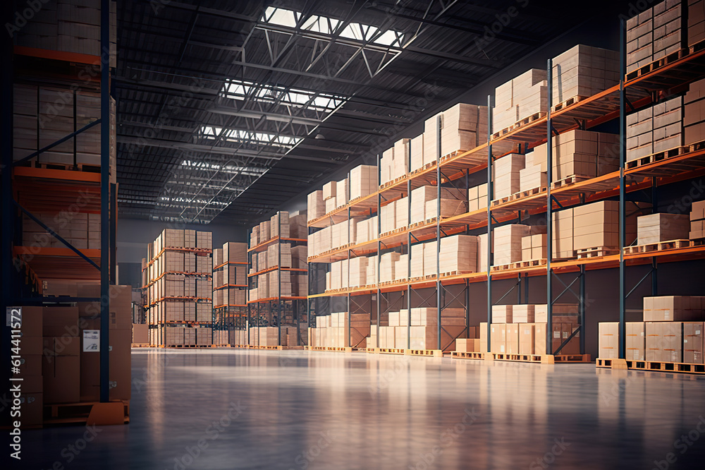 Warehousing Excellence A Glimpse into a Vast Industrial Warehouse ...