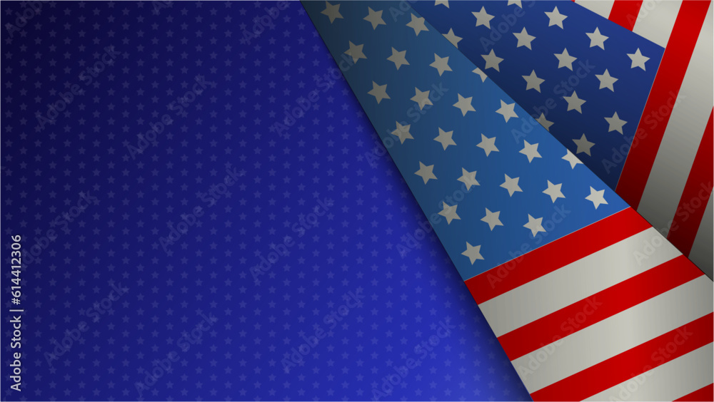 Vector realistic flag flat gradient us america flag Stock Vector ...