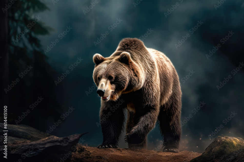 Mighty Grizzly Bear in its Habitat. The power and grandeur of one of ...